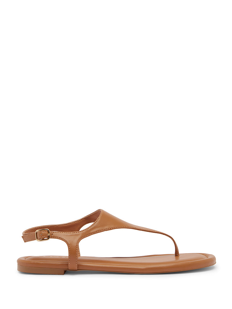 CAPRI Tan Flat Sandals | Thong Sandals | Resortwear – COVET SHOES