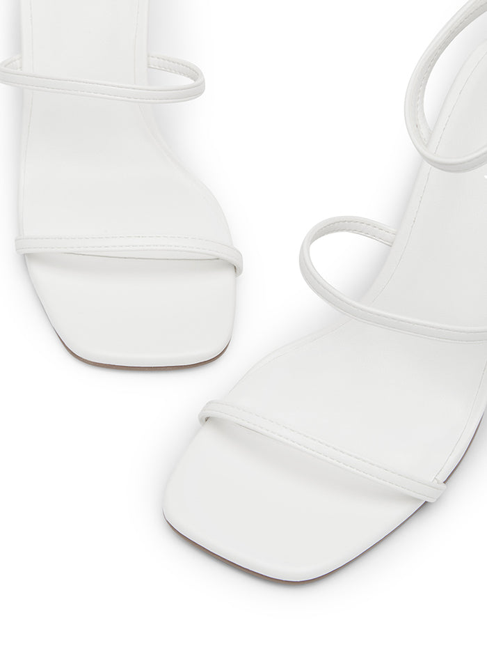 AVERY White Heels | Block High Heels – COVET SHOES