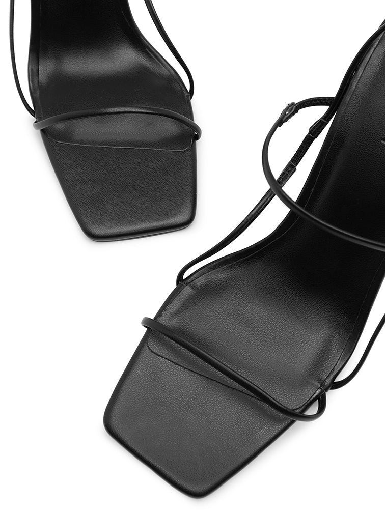 MADISON Black Heels | Slim Block Heels – COVET SHOES