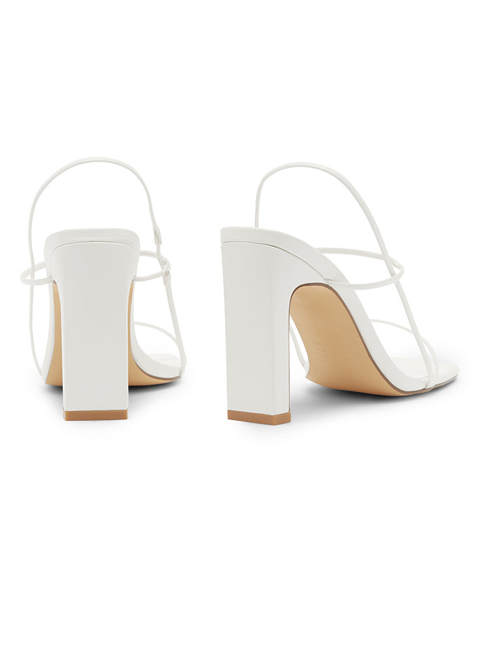 MADISON Off White Heels | Slim Block Heels – COVET SHOES
