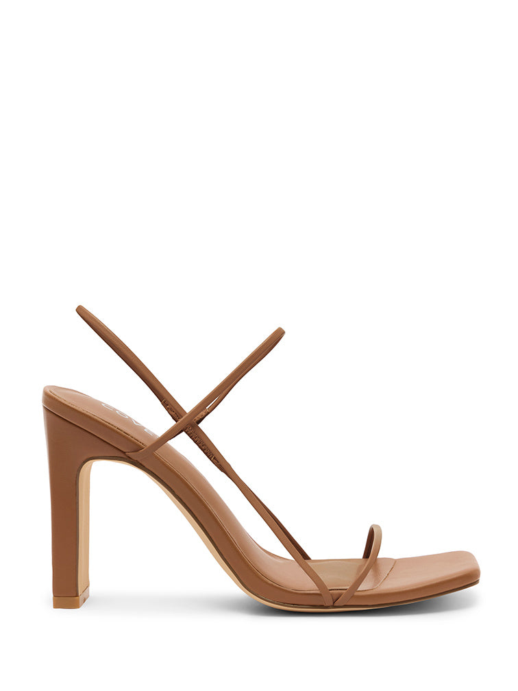 MADISON Tan Heels | Slim Block Heels – COVET SHOES